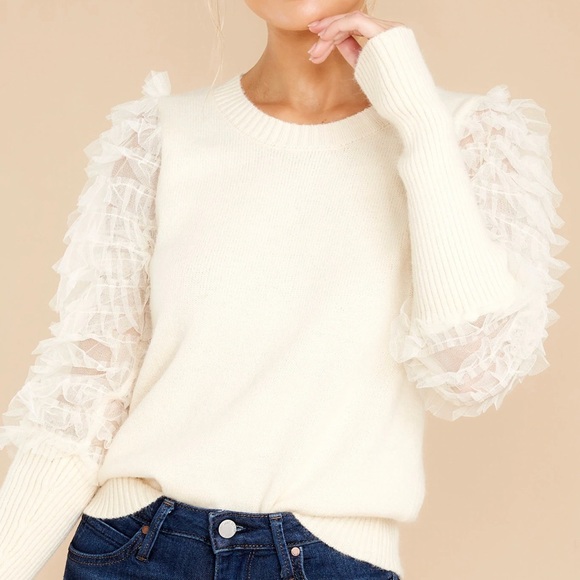 Red Dress Boutique | Sweaters | Red Dress Boutique Ruffle Sleeve ...